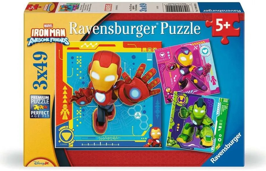 Ravensburger 04192 iron man a jeho úžasní přátelé 3x49 dílků