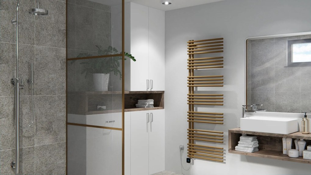 Isan Calypso 982 x 600 mm koupelnový radiátor bílý