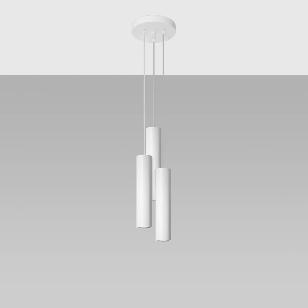 Sollux Lighting Závěsné svítidlo LAGOS 3P bílé