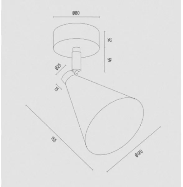 Argon 8279 - Bodové svítidlo LUCINDA 1xE14/7W/230V černá/zlatá