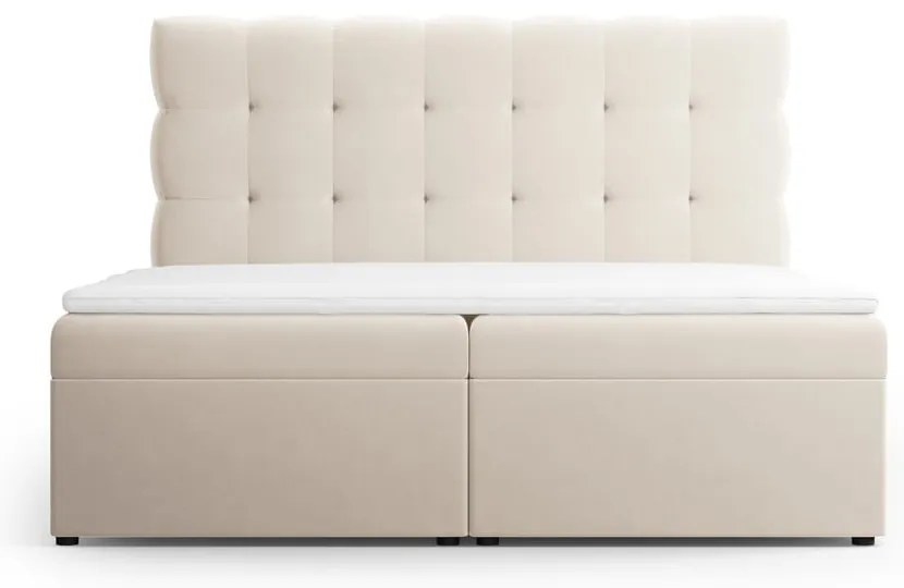 Béžová boxspring postel s úložným prostorem 180x200 cm Bali – Cosmopolitan Design