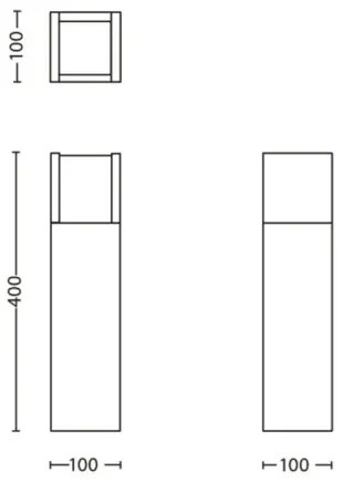 Venkovní LED sloupek Philips Arbour 16462/93/P3 6W 600lm 4000K neutrální bílá