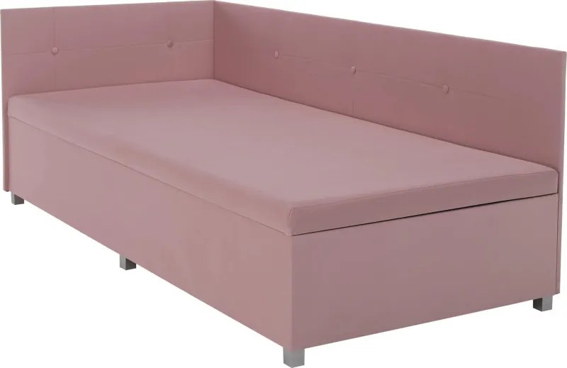 Válenda AURIA UNI 90x200 s úložným prostorem, růžová Trinity 19 Kondela 0000395667
