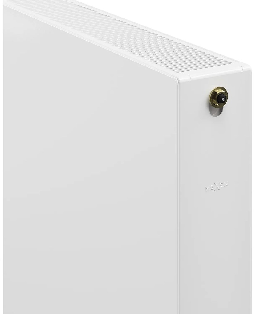 Mexen CF22, plochý panelový radiátor 400 x 1400 mm, spodní připojení, 1593 W, bílá, W622F-040-140-00