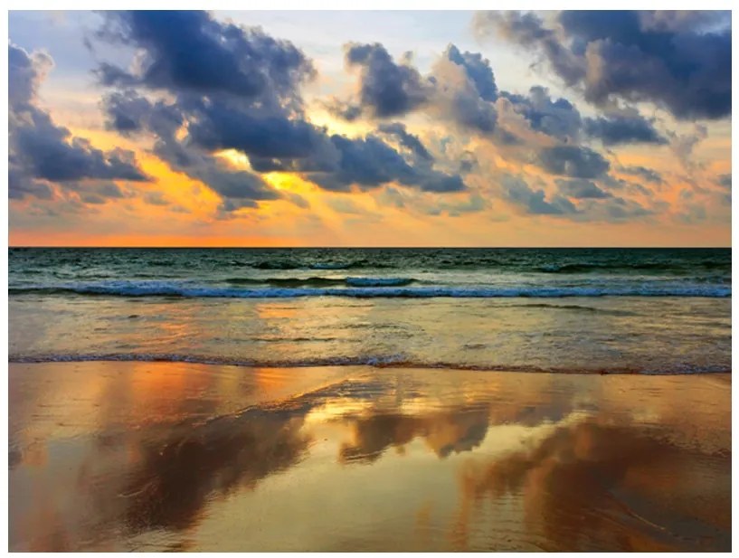 Fototapeta - Colorful sunset over the sea