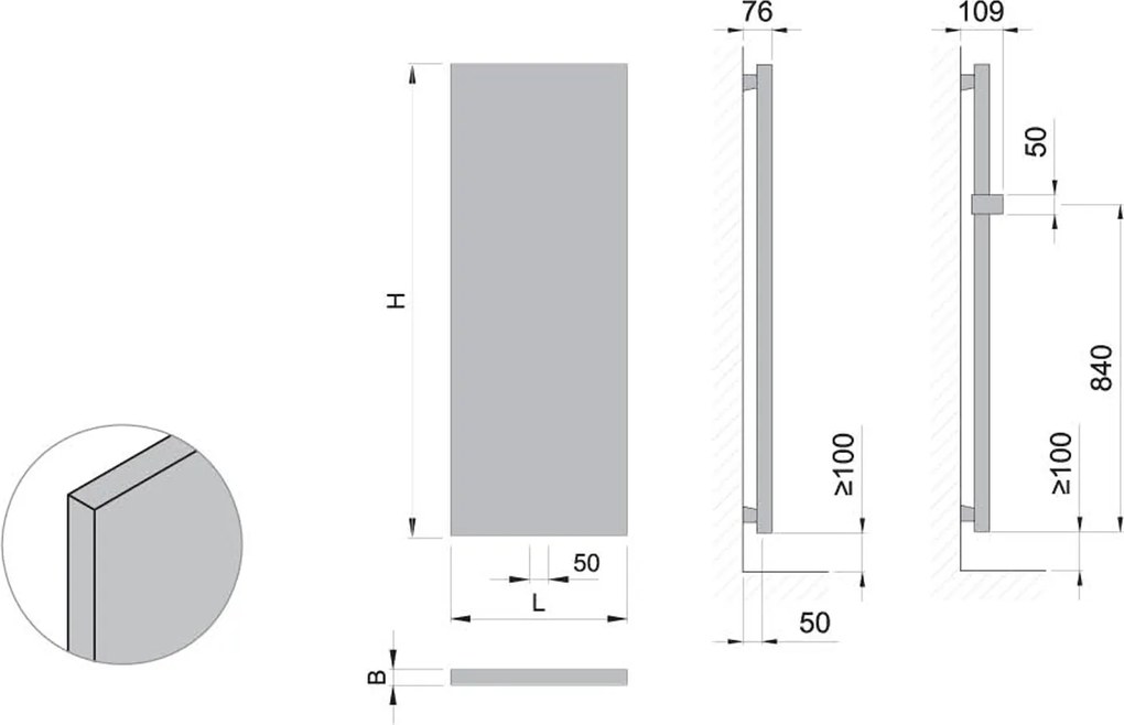 Sapho Magnifica otopné těleso 456 x 1206 mm bílá s texturou IR135