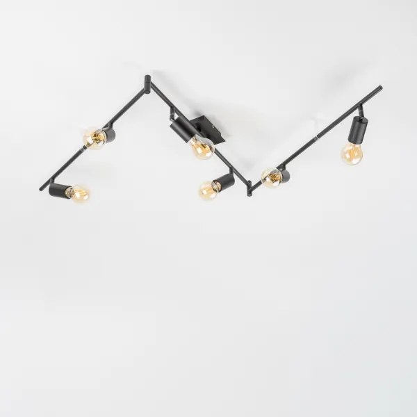 LED Bodové svítidlo 6xE27/6,5W/230V černá