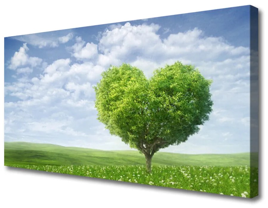 Obraz na plátně Strom Srdce Příroda 100x50cm