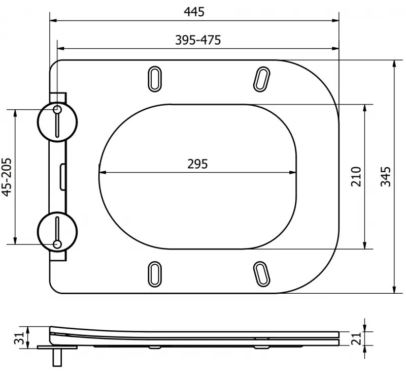 Mexen, Mexen Teo deska wolnoopadające slim, duroplast, szara jasna mat - 39840061