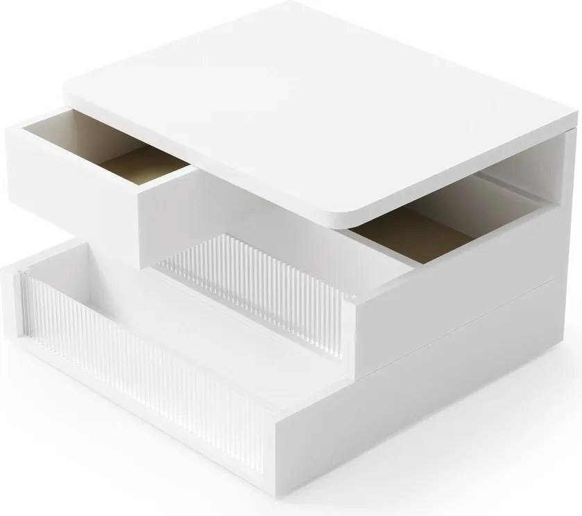 Matně bílý dřevěný koupelnový organizér Malibu – Umbra
