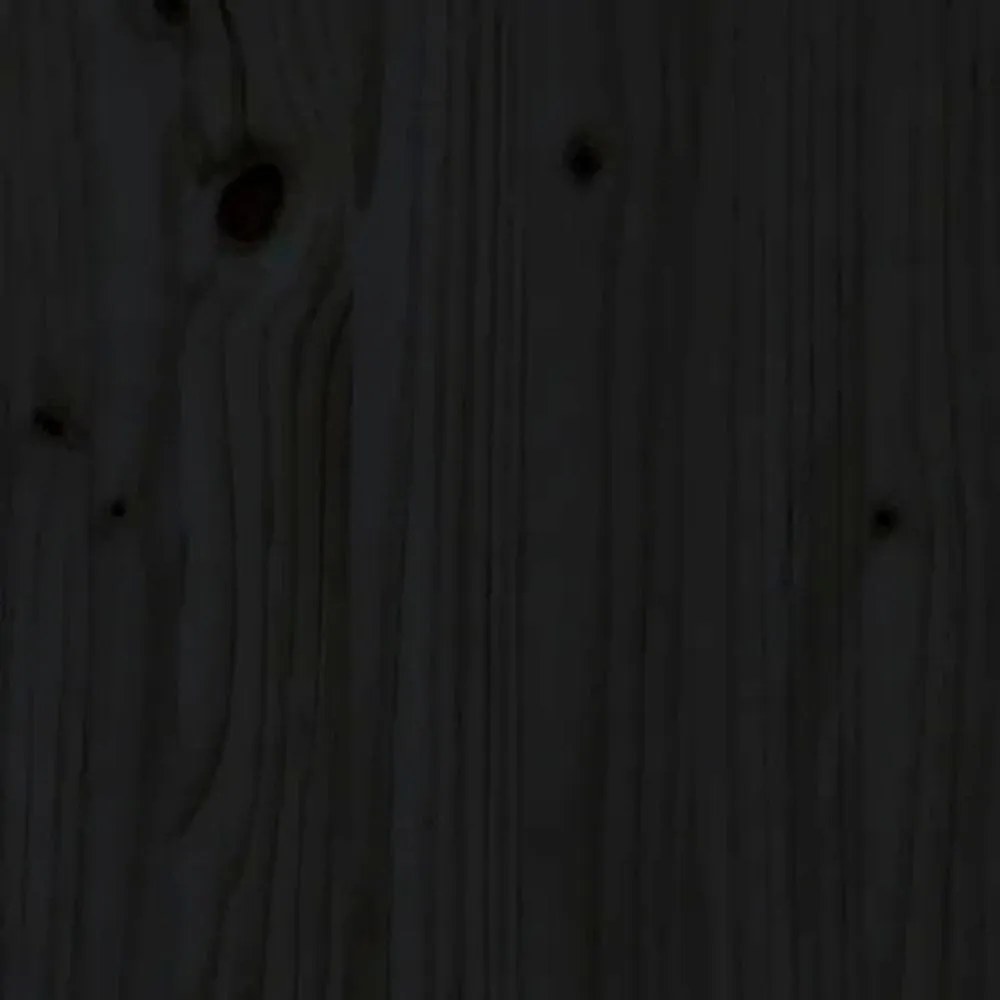 Petromila 3dílná sada zahradních boxů černá masivní borové dřevo