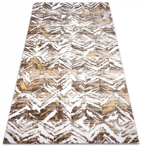 Kusový koberec akrylový DIZAYN 121 béžový hnědý žlutý Rozměr: 160x230 cm