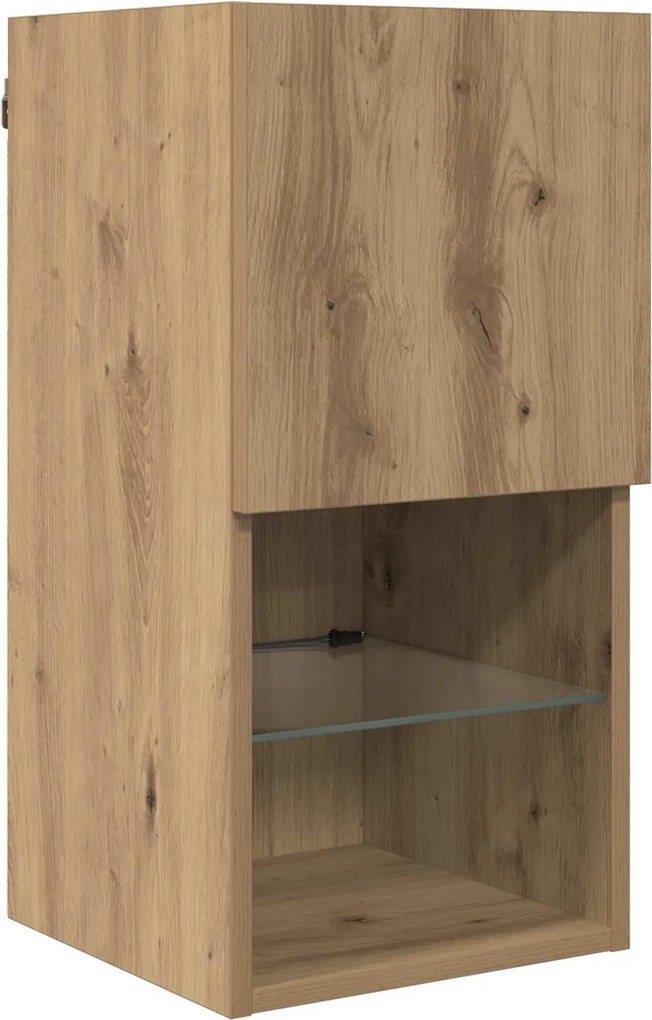 TV nástěnné jednotky s LED 6 ks Artisanový dub Kompozitní dřevo 3402956