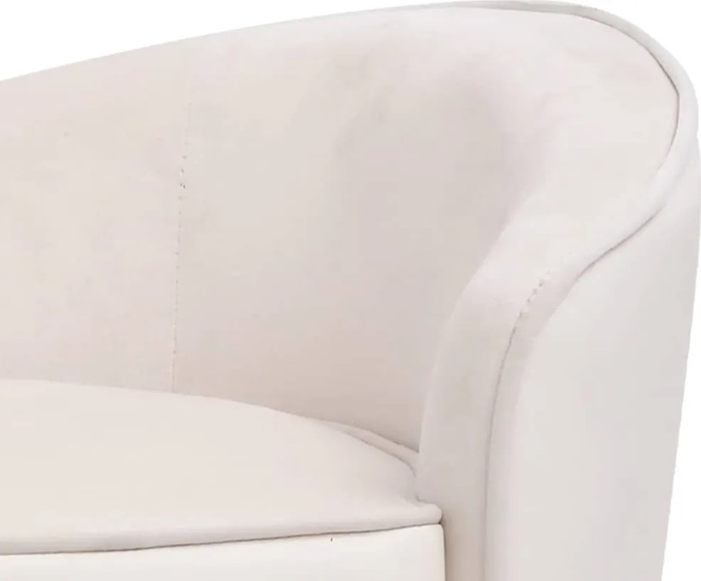 Pohovka pro psy krémová 69 x 49 x 40 cm plyš a umělá kůže 171036