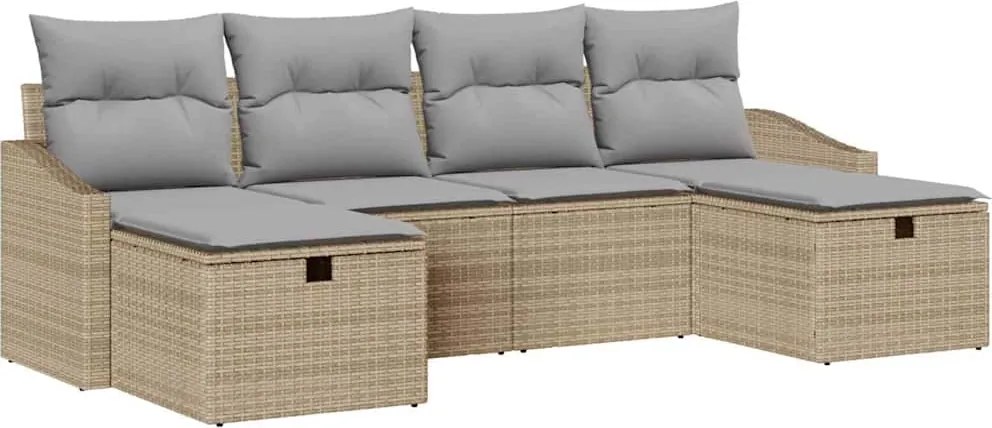 Set pohovek 6 ks polyratan 3360651