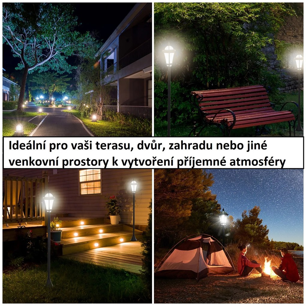 Solární zahradní LED lucerny 2 ks B30-005