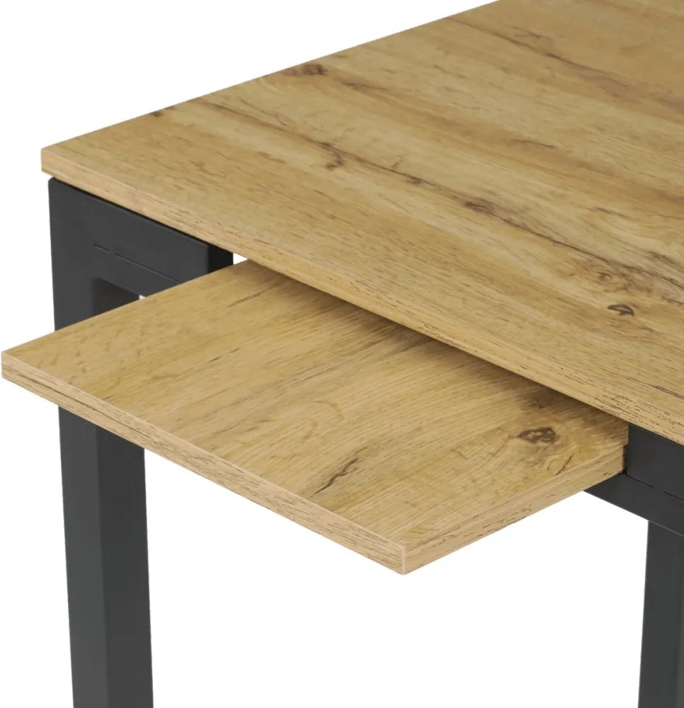 Jídelní stůl rozkládací 60-90x60 cm GDT-206 OAK, melamin, dub – Barva (vyberte): hnědá bílá