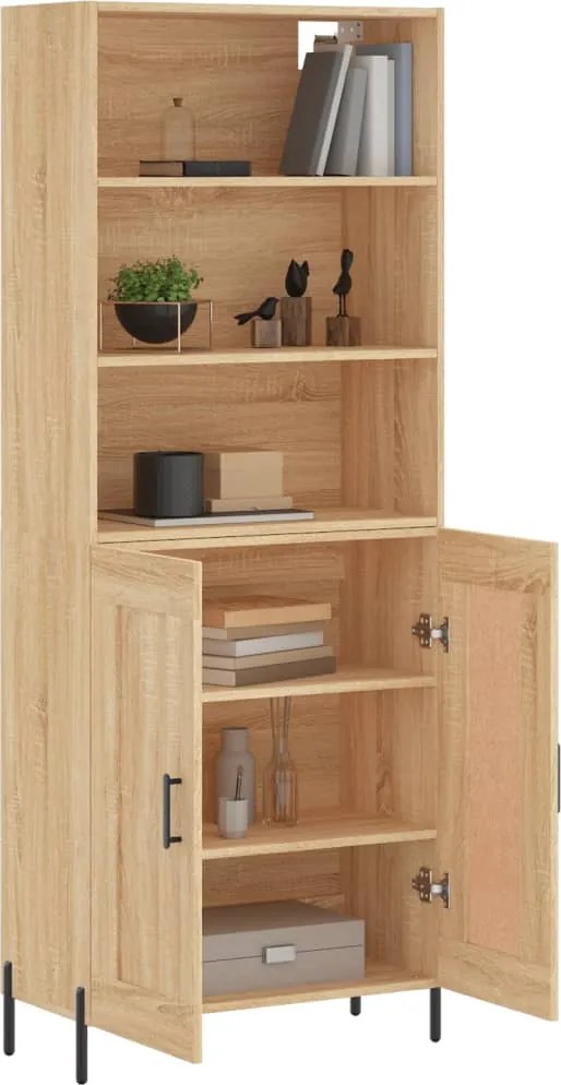 Skříň highboard dub sonoma 69,5 x 34 x 180 cm kompozitní dřevo 3189968