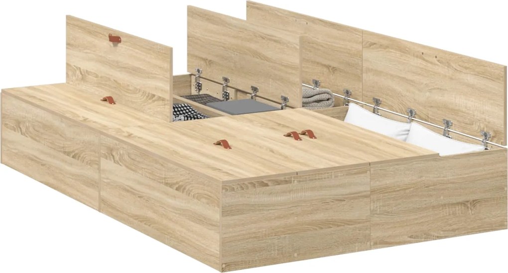 Rám postele s úložným prostorem Sonoma dub 120 x 200 cm 3335367