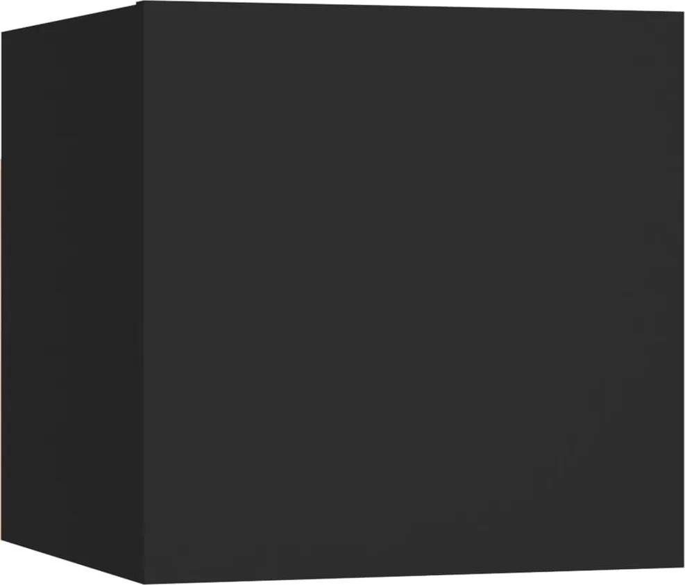 vidaXL 7dílný set TV skříněk dřevotříska [3078818] Barva: Černá
