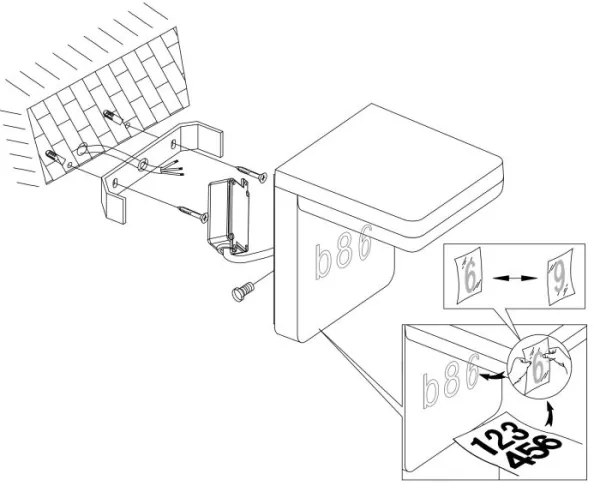 Eglo 98091 - LED Domovní číslo AMAROSI LED/11W/230V IP44