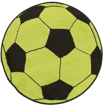Dětský kusový koberec KIDS 533908/67925 kopací míč zelený Rozměr: průměr  100 cm | BIANO