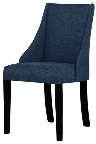 Modrá židle s černými nohami z bukového dřeva Ted Lapidus Maison Absolu
