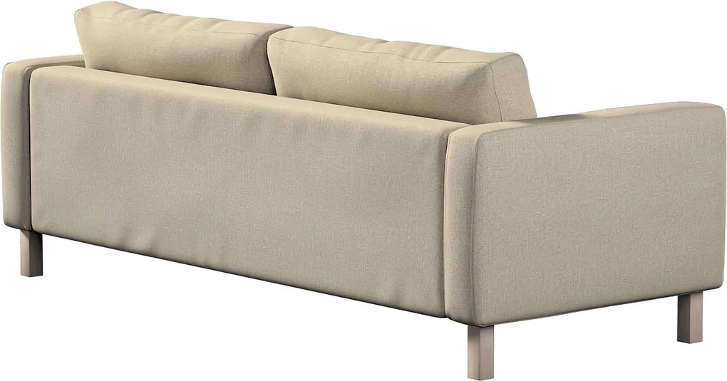 Potah na pohovku IKEA  Karlstad 3-místná, nerozkládací, krátký barva béžová látka pletený vzor