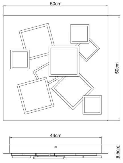 Globo 48290-50 - LED Stmívatelné stropní svítidlo RABEA LED/50W/230V + DO