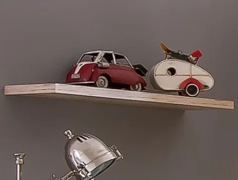 Nástěnná police Cariba, 78 cm, dub san remo