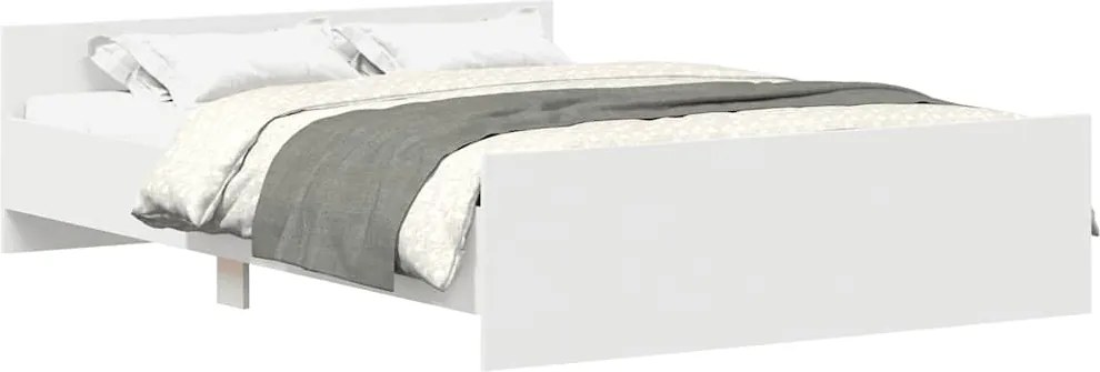 Rám postele s hlavovým a nožním čelem bílý 120 x 200 cm 3203740