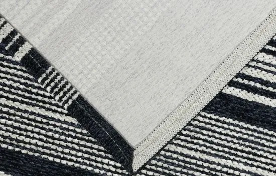 Oriental Weavers, Pratelný běhoun Laos 125/999X, 55x85, černobílá, chodba / předsíň