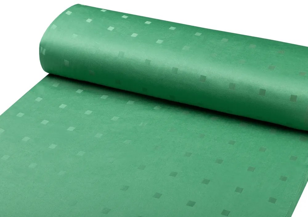 Biante Dekorační čtvercový ubrus PM-022 Čtverečky na zeleném 80x80 cm