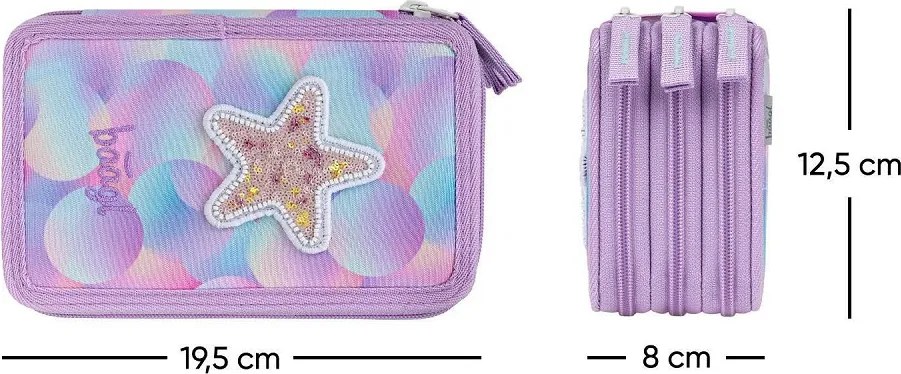 BAAGL Školní penál třípatrový Candy