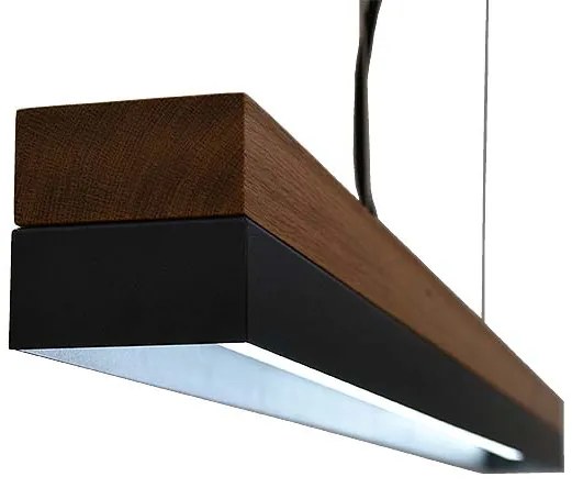 Luxprim APOLLO ON, designové závěsné led svítidlo Materiál horní části: Jasan, Materiál spodní části: Corten