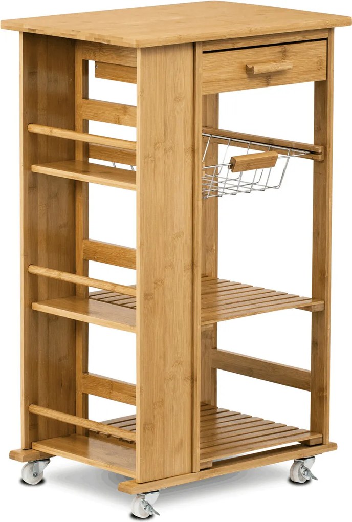 Regál, bambus, přírodní, DR-046