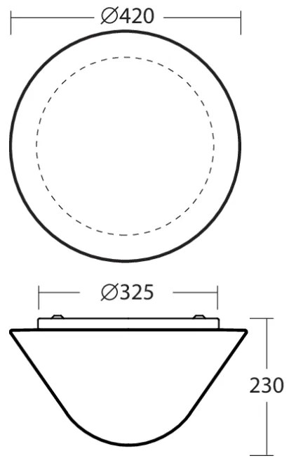 Osmont Draco 4, stropní svítidlo, 2x75W E27, prům.42cm