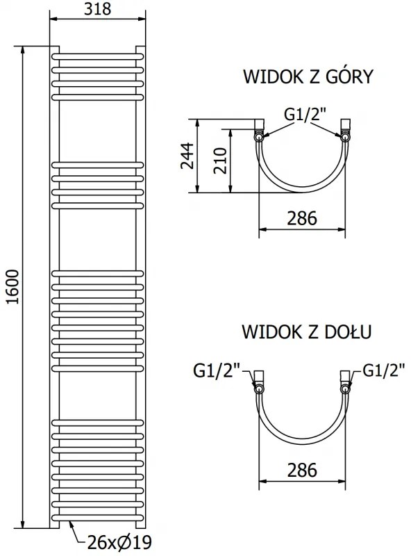 Mexen Eros, elektrické topné těleso 1600 x 318 mm, 900 W, černá, W112-1600-318-2600-70