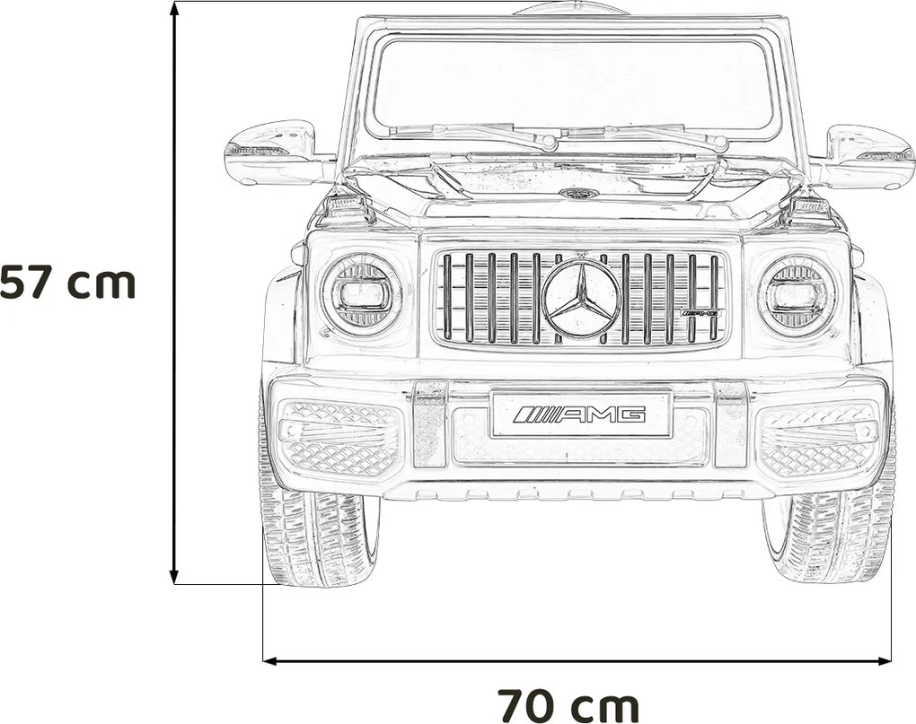 Ramiz Elektrické auto Mercedes AMG G63 pro děti červené + dálkové ovládání