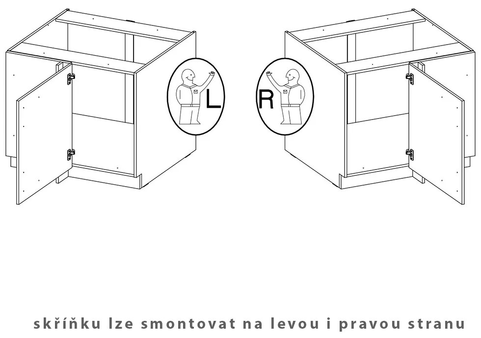 Kuchyňská linka ARONA | 275x300 cm | PREMIUM BOX zásuvky | UNI dvířka | černá/kašmír