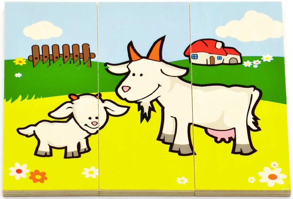 _Ostatní 1_ DŘEVO Puzzle 18 ks ZVÍŘÁTKA *DŘEVĚNÉ HRAČKY* 26136