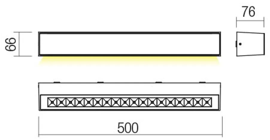 Redo 90253 nástěnné LED svítidlo Aroos pískově bílé, 16W, 3000K, 50cm