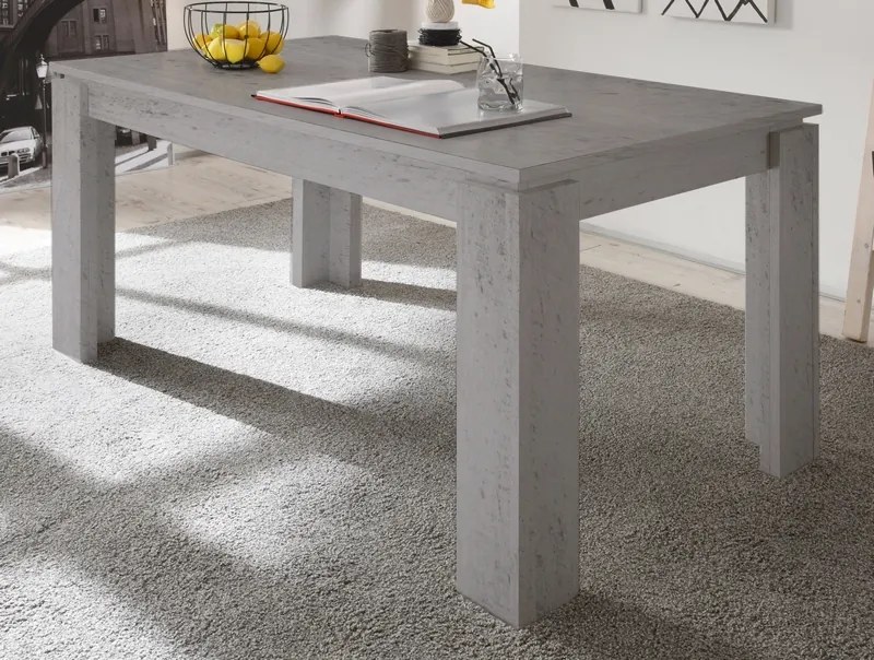 Jídelní stůl Universal 160x90 cm, šedý beton