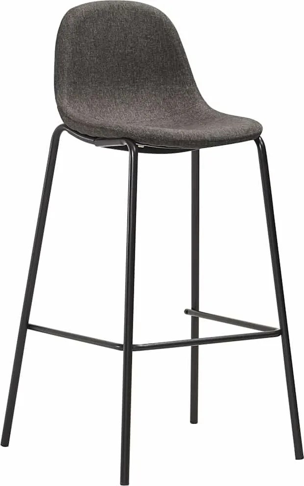 3dílný barový set textil tmavě šedý 279955