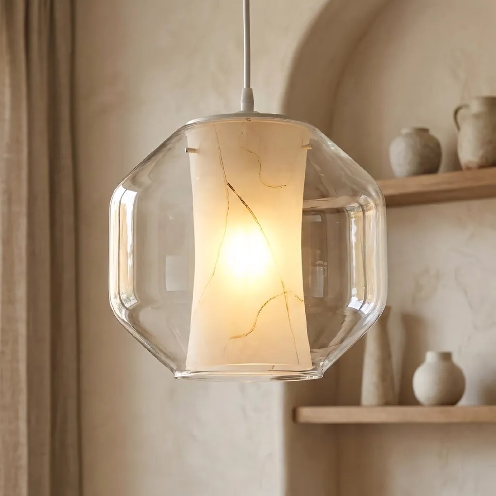 Toolight - závěsné svítidlo MARBLE E27 60W APP908-1CP, imitace mramoru, OSW-06674
