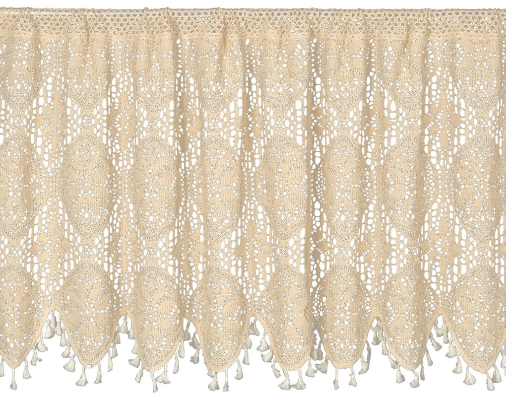 KRÁTKÁ ZÁCLONA NA PÁSCE MOLY 150X60 CM SVĚTLEBÉŽOVÁ