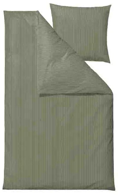 Södahl Povlečení z organické bavlny 140x200 Classic stripe Olive