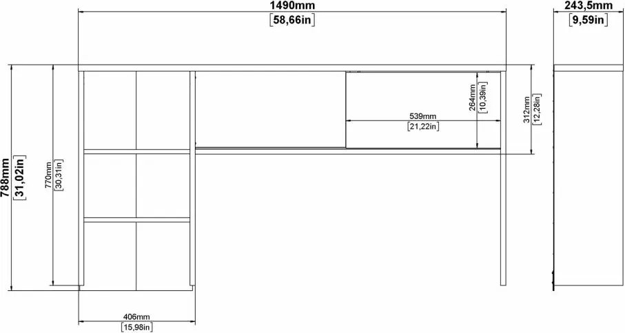 FALCO Psací stůl Felix 481/02 jackson hickory