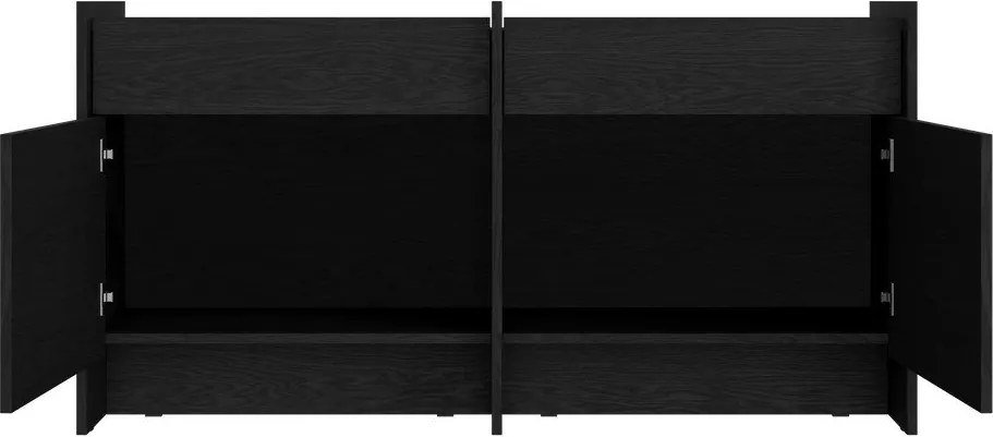 Černá komoda 146x76x51 cm Hido – noo.ma