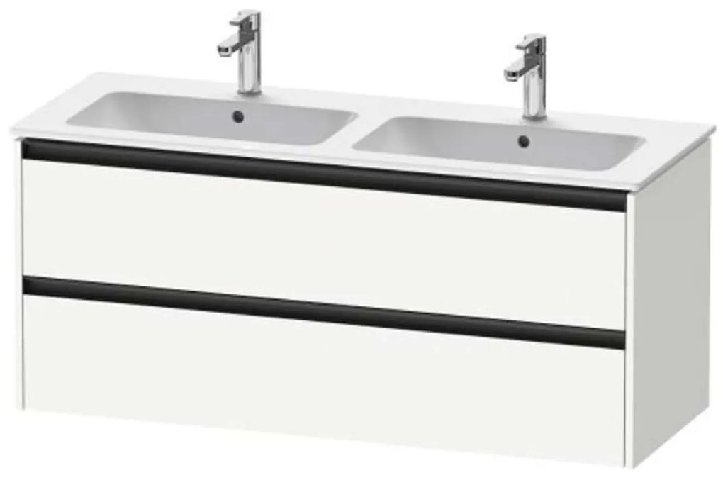 Duravit Ketho.2 - Umyvadlová skříňka 55x128x48 cm, 2 zásuvky, matná bílá K25266018180000